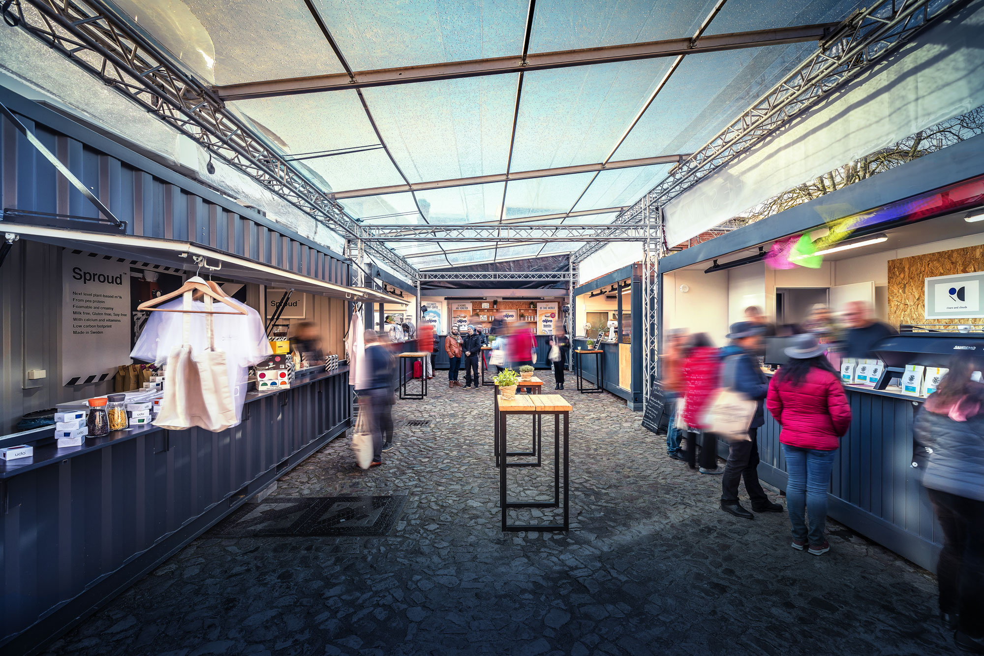 Stand construction | Event container Scube - Hamburg Messe und Congress